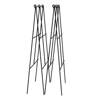 Primrose Folding A-Frame Cucumber Trellis in Powder Coated Steel Black ...