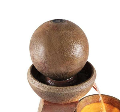 Primrose Friendship Stone Effect Water Feature Fountain with LED Lights ...