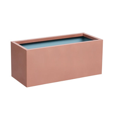 Primrose Frost and Rust-Resistant Outdoor Zinc Trough Planter in a ...