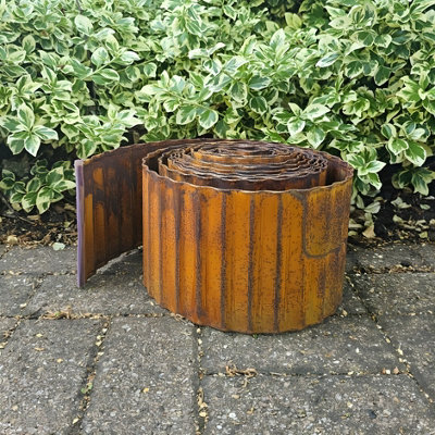 Primrose Galvanised Steel Lawn Edging Roll Wavy Path Border Edge to ...