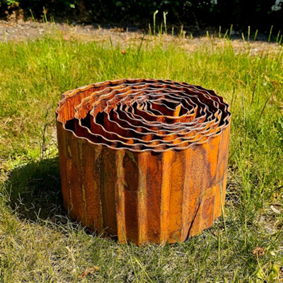 Primrose Galvanised Steel Lawn Edging Roll Wavy Path Border Edge to ...