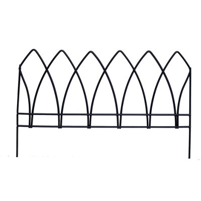 Primrose Gothic Style Arch Edging Garden Edge in Black 60cm