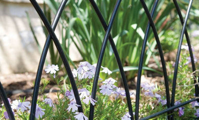 Primrose Gothic Style Arch Edging Garden Edge in Black 60cm
