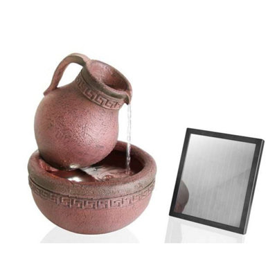 Primrose Greek Pouring Jug and Bowl Solar Powered Water Feature with ...