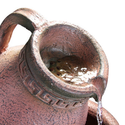 Primrose Greek Pouring Jug and Bowl Solar Powered Water Feature with ...