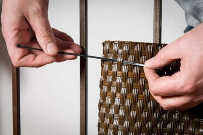 Primrose Green Rattan Weave Balcony Screening Artificial Garden Privacy ...