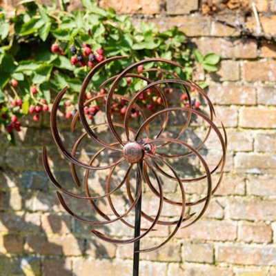 Primrose Holywell Wave Wind Spinner in Bronze Whirlygig Pinwheel ...