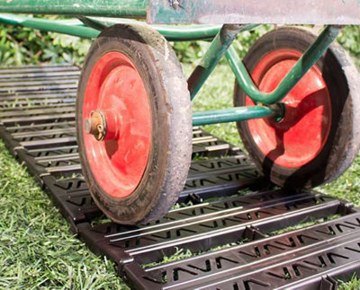 Primrose Instant Roll Out Garden Path Black Plastic Chevron 3m | DIY at B&Q