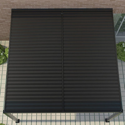 Primrose Living Deluxe Charcoal Wall Mounted Veranda with Louvered ...