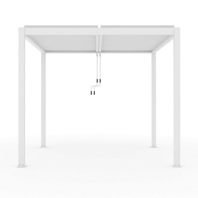 Primrose Living Deluxe White Veranda with Louvered Shutter Roof 4m x 3m