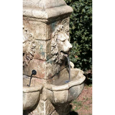Primrose Majestic Lion Water Feature with Lights H100cm