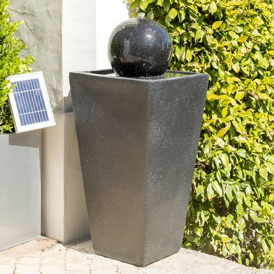 Primrose Manila Solar Sphere Water Feature with Lights H82cm | DIY at B&Q