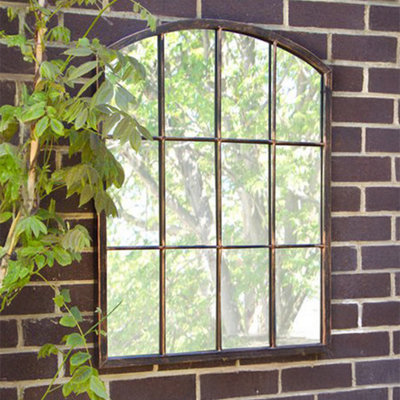 Primrose Metal Arched Glass Garden Mirror 2ft 7in x 2ft