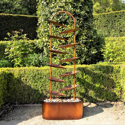 Primrose Monsaraz Tiered Cascading Zinc Water Feature 153cm