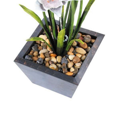 Primrose Narcissi Garden Flower Steel Water Feature with Lights Outdoor ...