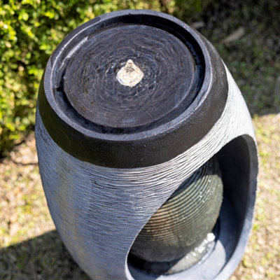 Primrose Nazare Oval Water Feature With Lights 75.5cm