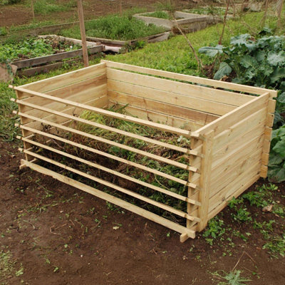 Primrose Outdoor Easy Load Wooden Compost Bin Extra Large 897 Litres at B&Q