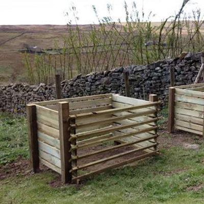 Primrose Outdoor Easy Load Wooden Compost Bin Extra Large 897 Litres