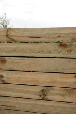 Primrose Outdoor Wooden Compost Bin 373 Litre Composter with Slatted ...