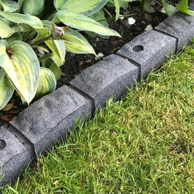 Primrose Pack of 2 Roman Stone Effect Recycled Rubber Garden Edging ...