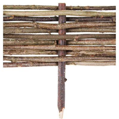 Primrose Pack of 2 Woven Hazel Hurdle Garden Lawn Edging Perimeter ...