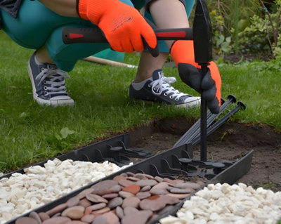 Primrose Pack of 5 Flexible Garden Edging Lawn Edge Border in Green 2.75m