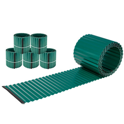 Primrose Pack of 5 Galvanised Lawn Edging Rolls for Reducing Garden ...