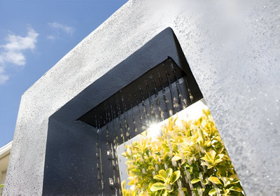 Primrose Rain Effect Water Feature with Planter and LED Lights for ...