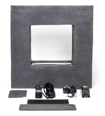 Primrose Rain Effect Water Feature with Planter and LED Lights for ...