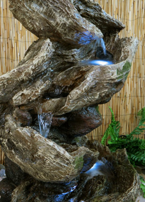 Primrose Rocky River Stone Effect Cascading Garden Patio Water Feature ...