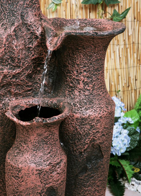 Primrose Sama Cascading Jars Garden Patio Water Feature for Indoor ...