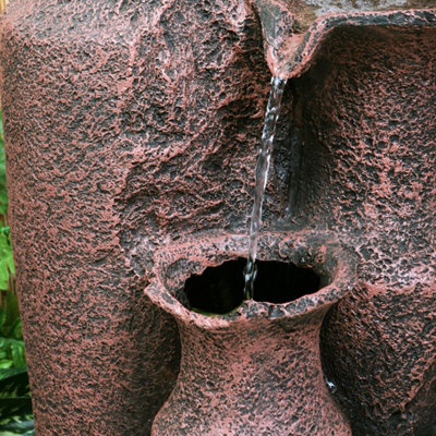 Primrose Sama Cascading Jars Garden Patio Water Feature for Indoor ...