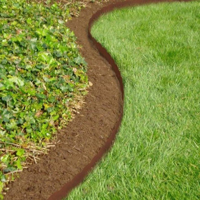 Primrose Scalloped Top Edging Garden Lawn Edge Section in Bronze 91cm