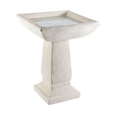 Primrose Selbourne Cast Stone Bird Bath Outdoor Hand Finished H52cm