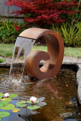 Primrose Sentosa Corten Steel Cascade Water Feature Without Reservoir 65cm