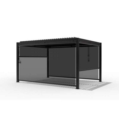 Primrose Set of 4 Charcoal Dropdown Side Shades Only for 4m x 3m Deluxe ...