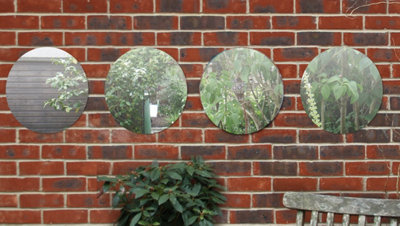 Primrose Set of 6 Acrylic Non Shatter Outdoor Wall Mounted Silver ...