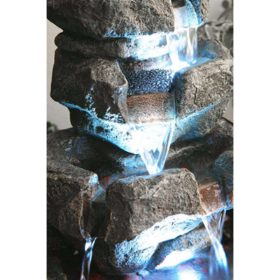 Pebble Pool Water Feature Kit Primrose 4-Tier Stainless Steel Cascading ...