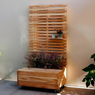 Primrose Smarter Storage Bench and Trellis Patio Seat 38L Planter on ...
