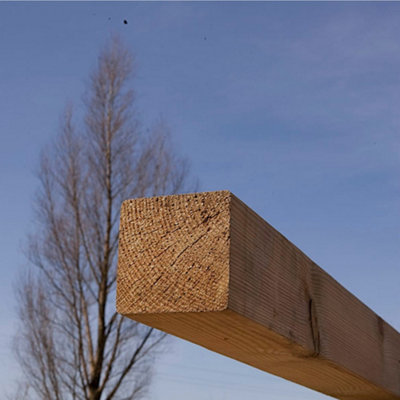Primrose Square Fence Post Planed and Chamfered Pressure Treated 180cm ...