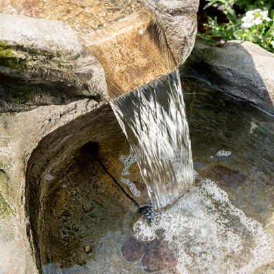 Primrose Stone River Mains Powered Garden Fountain Water Feature with ...