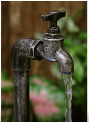 Primrose Tap and Bucket Garden Water Feature Fountain with LED Lights ...