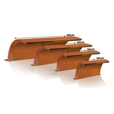 Primrose The Arc Corten Steel Pond or Water Feature Cascade Waterfall ...