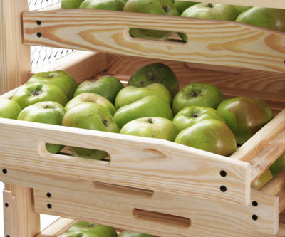 Primrose Traditional Wooden Apple Storage Rack with 5 Drawers 73cm