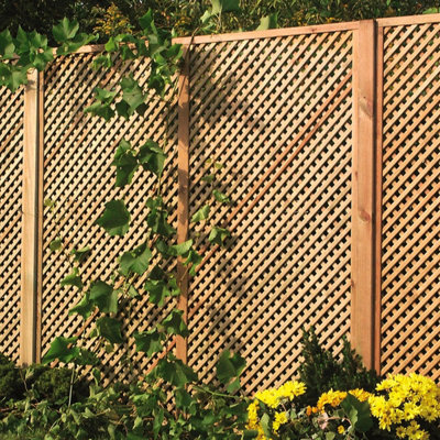 Primrose Wall Diamond Trellis Privacy Garden Softwood Screening 1.83m x ...