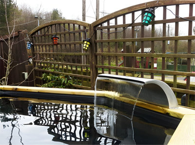 Primrose Wide Arc Stainless Steel Waterfall Blade Cascade for Pond or ...