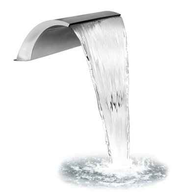 Primrose Wide Arc Stainless Steel Waterfall Blade Cascade for Pond or ...
