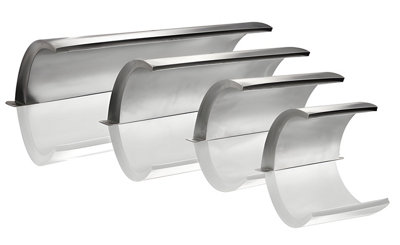 Primrose Wide Arc Stainless Steel Waterfall Blade Cascade for Pond or ...