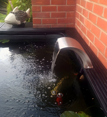 Primrose Wide Arc Stainless Steel Waterfall Blade Cascade for Pond or ...