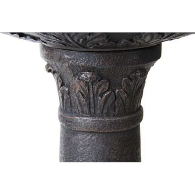 Primrose Windsor Solar Bird Bath Outdoor Water Feature with Lights ...
